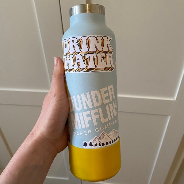 Drink Water Sticker Hydroflask Sticker Groovy Sticker VSCO Aesthetic ...