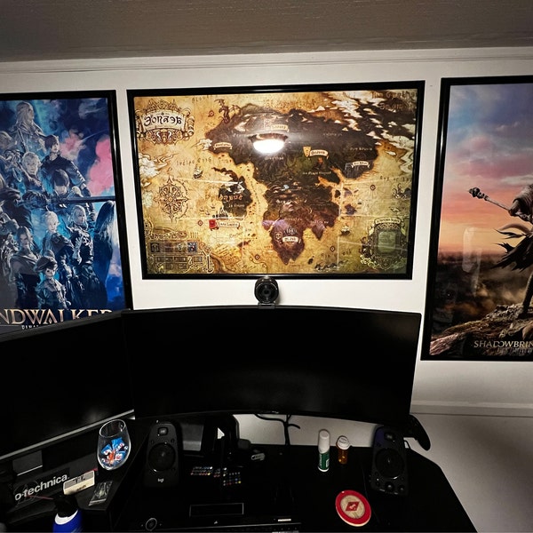 FFXIV Eorzea Map Matte Poster Gaming Wall Art - Etsy