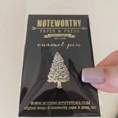 Pine Tree Enamel Pin, Outdoors Enamel Pin, Single Hard Enamel Pin With ...