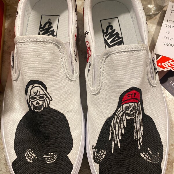Custom Skeleton SB Vans - Etsy