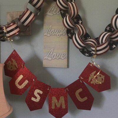 USMC Banner - Etsy