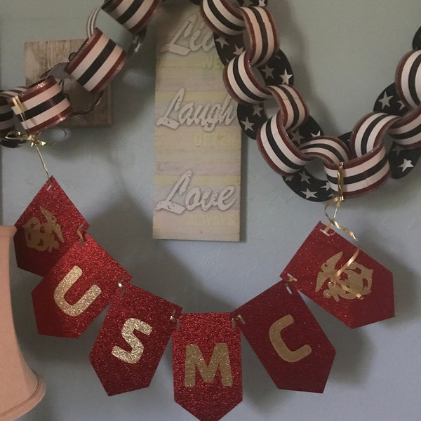 USMC Banner - Etsy