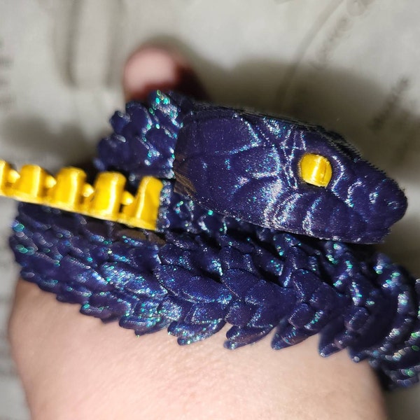 Flexi Articulated Rattle Snake Desk Toys Valentine Gifts Dragons D&D 3D ...