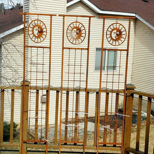 Brilliant Rays of the Sun With Moon...garden Trellis Plant Trellis ...