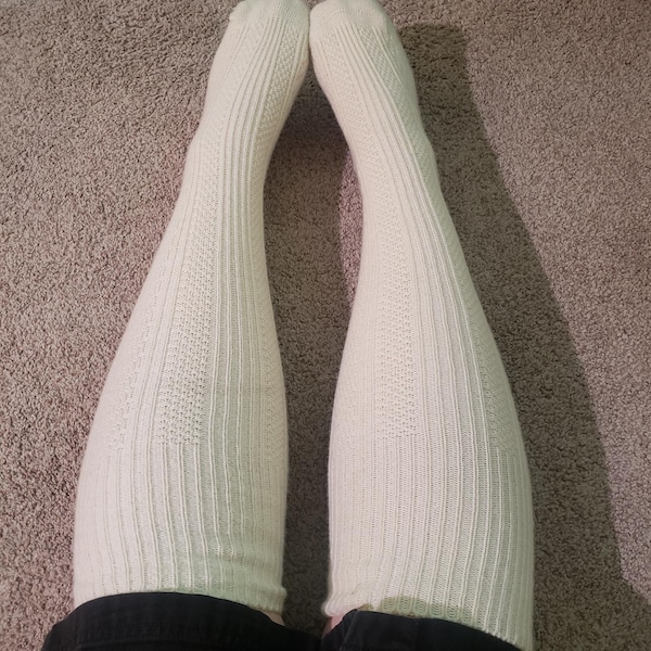 Over Knee %100 Merino Wool Socks Knit Wool Socks - Etsy