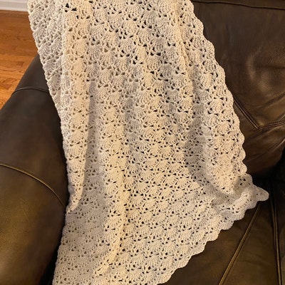 Vintage Crochet Baby Sea Shell Afghan Blanket Instant Download Crochet ...