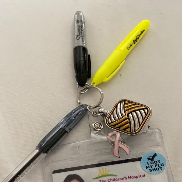 Mini Sharpie Badge Clip - Nurse Jewelry - Marker and Highlighter ...