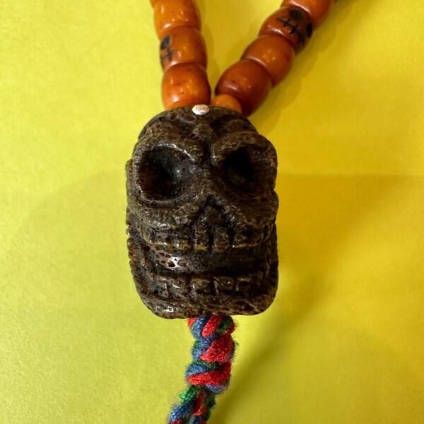 Tibetan Old Kapala Mala 108, Prayer Beads Mala, Old Bodhi Mala 108 ...