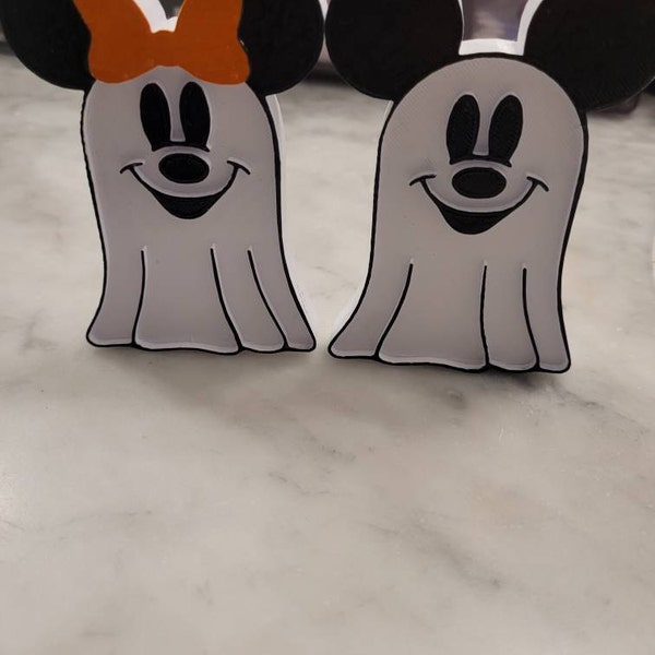 Ghost Mickey and Minnie Halloween Decoration - Etsy