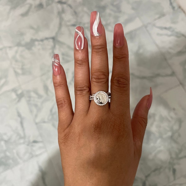 Sterling Silver Monogram Stackable Ring, Sterling Silver Stackable Rings, Sterling Silver Sara ...