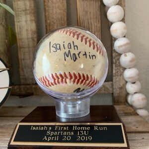 Baseball Home Run Trophy Ball Holder Protective Display - Etsy