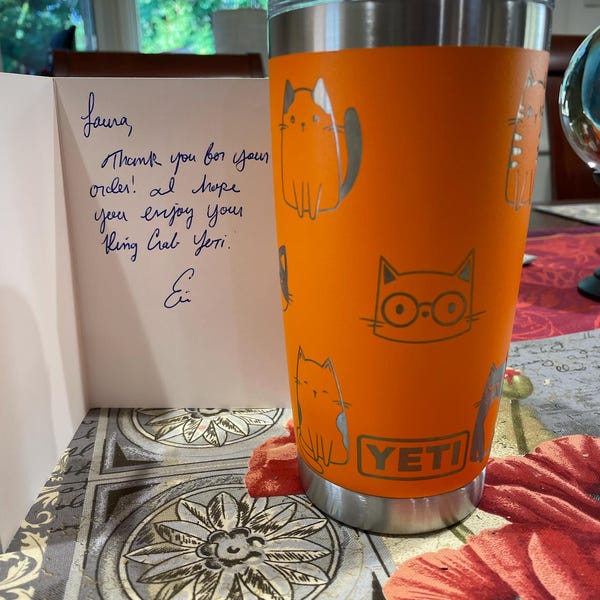 Cute Cats Engraved Full Wrap 20oz Tumbler, 20oz Custom Cats Engraved ...