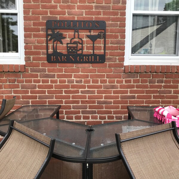 Pool Sign Personalized Outdoor Metal Sign, Beach Sign, Tiki Sign, Lake ...