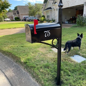 Mailbox Numbers Vinyl Decal Fancy Mailbox Address Numbers - Etsy