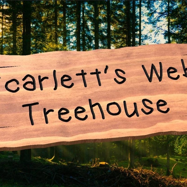 Personalized Treehouse Sign Playhouse Sign Treehouse Custom Wood Sign ...