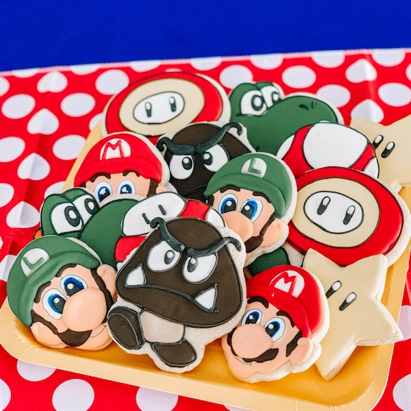 Super Mario Inspired Cookies - Etsy