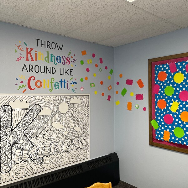 Throw Kindness Around Like Confetti Wall Decal | Teacher Classroom ...