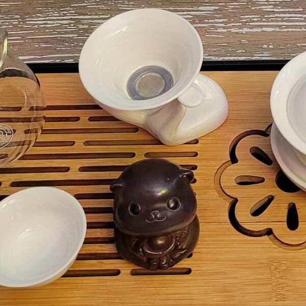 Travel Gong Fu Chinese Tea Set Bird Flower - Etsy