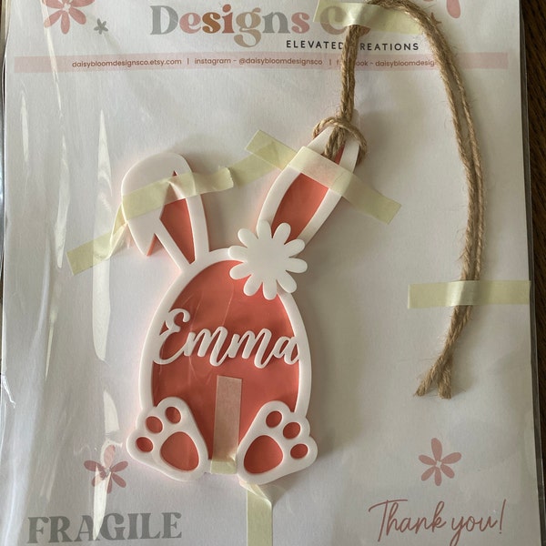 Easter Basket Tag | Bunny Easter Basket Tag | Easter Gift Tag | Easter ...