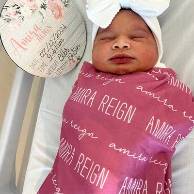 Sheep Swaddle Set, Lamb Baby Blanket, Personalized Farm Baby Blanket ...