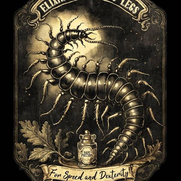 Vintage Halloween Witch Potion Label: Moonlight Wicked Brew (digital ...