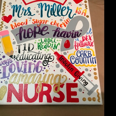 20 Handpainted Teacher Appreciation Nurses Week Paper Poster Board ...