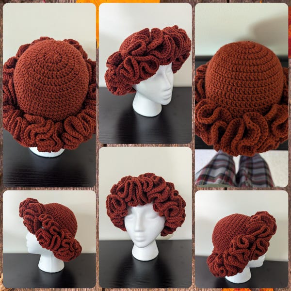 Crochet Ruffle Hat (pattern ONLY) - Etsy