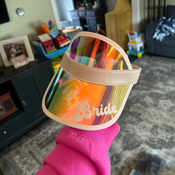 Personalized Bride Visor Bachelorette Visors Bachelorette Party Sun ...