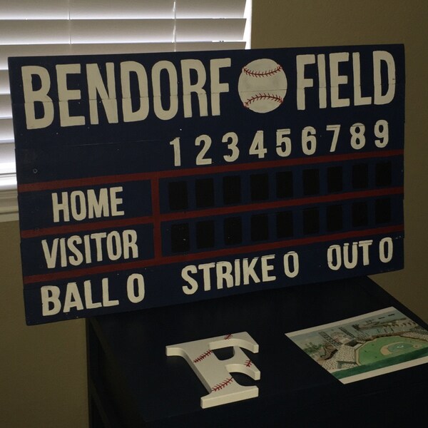 Baseball Scoreboard | Various Sizes | Personalized Sports-themed Room ...
