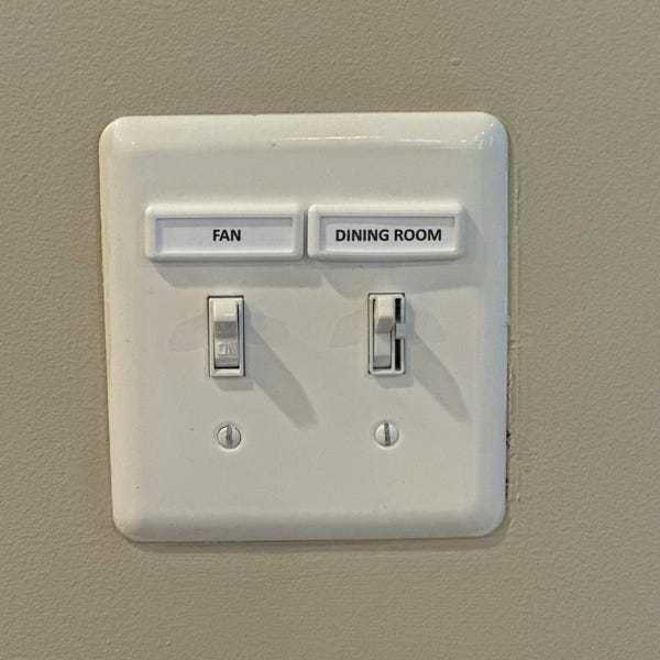 The Switch Label: Light Switch Label Frames for Light Switch Cover ...