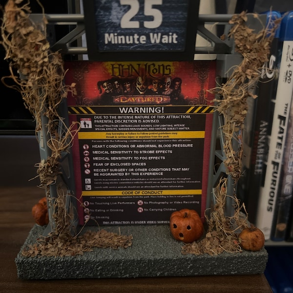 HHN House Entrance Portal Wait Sign Ornament Inspired by - Halloween ...