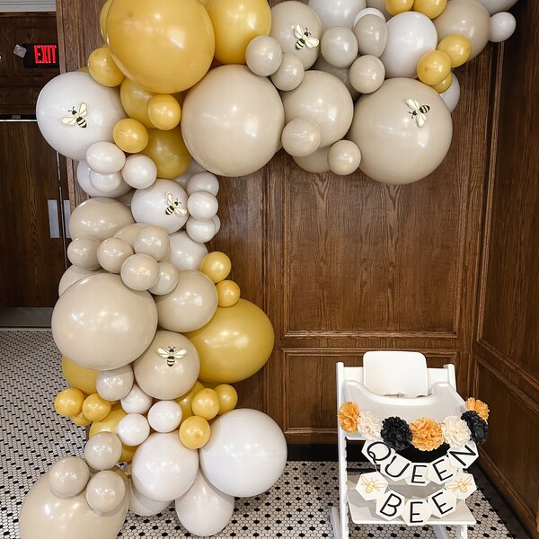 Neutral Balloon Garland Kit – Mustard, Almond & White DIY Balloon Arch ...
