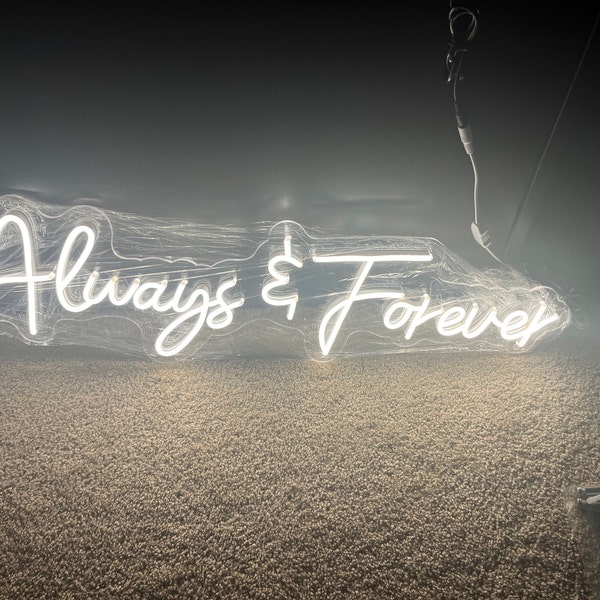 Always and Forever Neon Sign Custom Wedding Decor, Neon Lights Wall ...