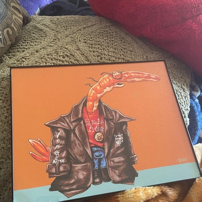 Shrimp Smiling Friends Cartoon Print Adult Swim - Etsy
