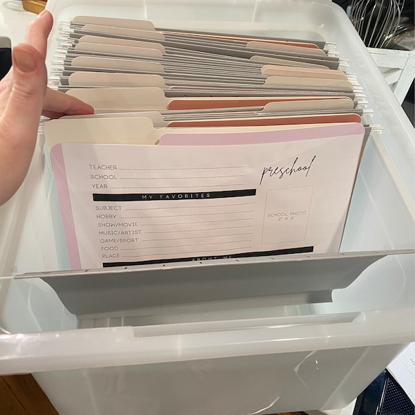 Document Box Tab Labels - INSTANT DOWNLOAD - Box of Records, Document ...