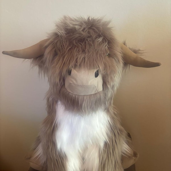 Angus the Highland Cow PDF Sewing Pattern 19" Plush Stuffed Animal Soft ...