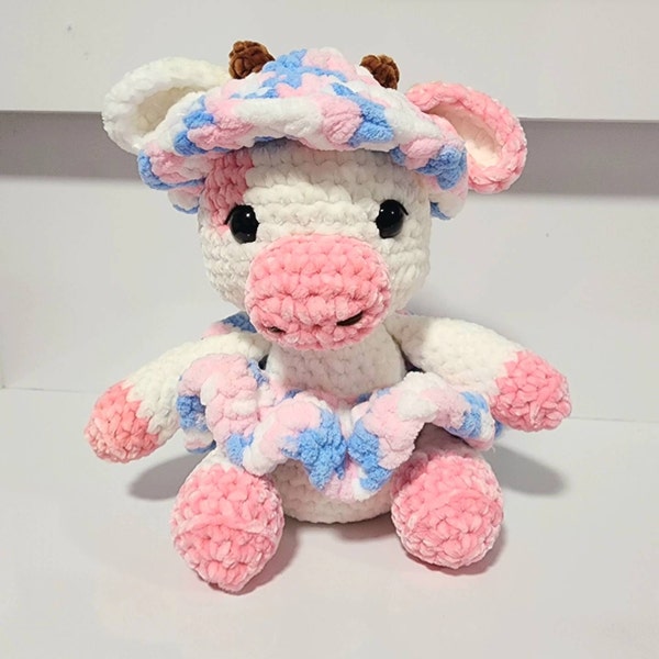Moo the Strawberry Cow Crochet Pattern, Cow Plush Pattern, Bull ...