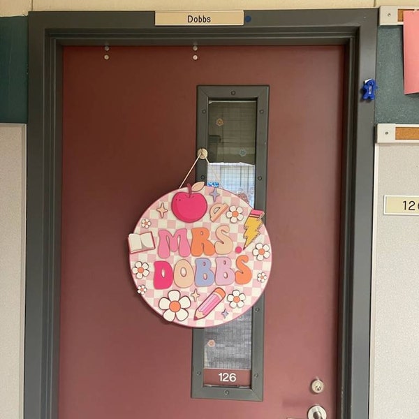Custom Teacher Name 3D Doorsign,custom Teacher Door Hanger,classroom ...