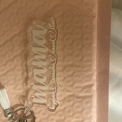 Mama Keychain With Kids Name Mama Keychain Customized Mom - Etsy