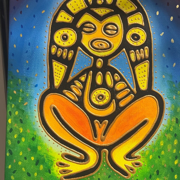 Atabey Taino Goddess Original Painting Taino Symbol of Puerto Rico ...