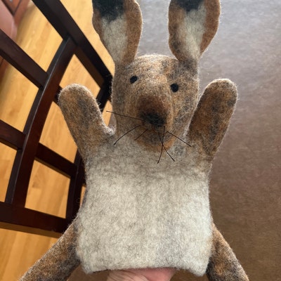 Brown Hare Rabbit Hand Puppet / Waldorf Inspired - Etsy