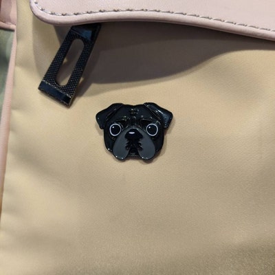 Pug Enamel Pin Black Pug Pug Gifts Dog Enamel Pin Puppy Pin Hard Enamel ...