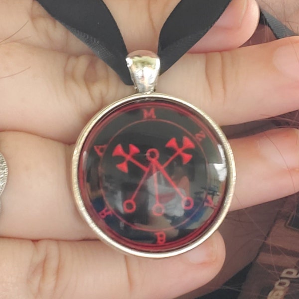 5 MARBAS Demon Seal Pendant, Goetia Sigil Necklace, Lemegeton Jewelry ...