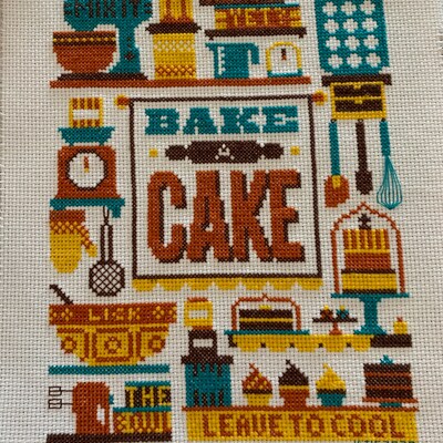 Bake a Cake Cross Stitch Pattern digital Format PDF - Etsy