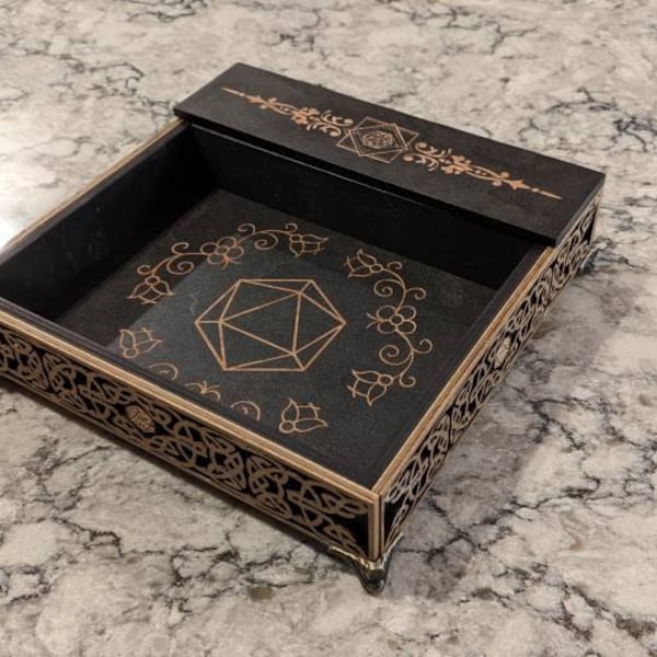 Dice Rolling Tray Wood, Dice Tray Wood, Dice Tray Dnd, Dice Tray and ...