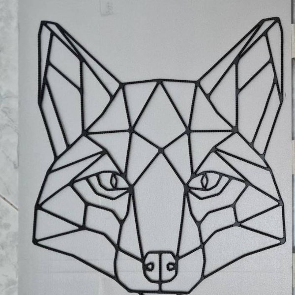 Fox Wall Decor, Geometric Fox Decor, Geometric Animal, Wire Fox Decor ...
