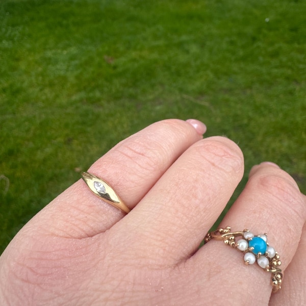 Solid Gold Curved Wedding Band, 14k Gold Baguette Ring for Women ...