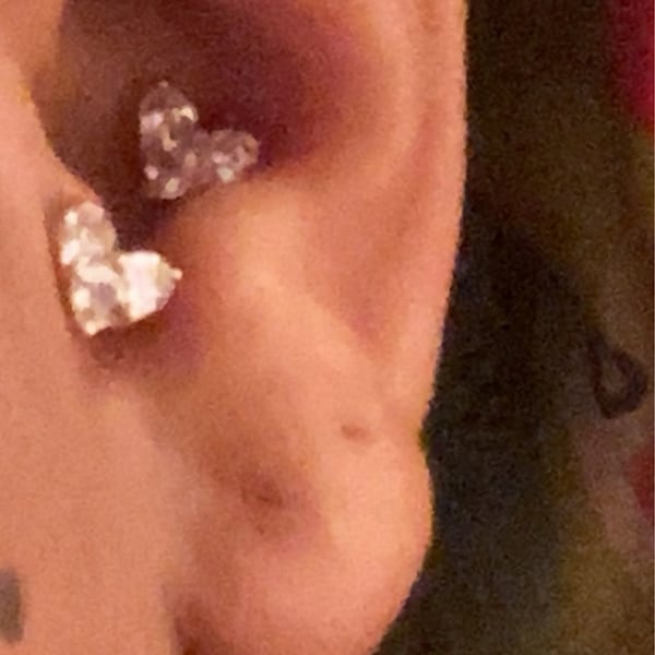 18g Heart Conch Earring • Threadless Tragus Push Pin Piercing • Love ...
