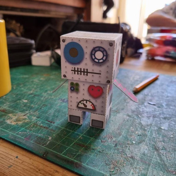 DIY Printable Cutout Robot, DIY Paper Toy to Paint, Printable Robot ...