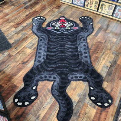 Handmade Tufted Rug Zebra Shape Wool Rug for Living Room - Etsy